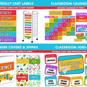 School Classroom Decor Bundle || Editable Classroom Printable Display ...