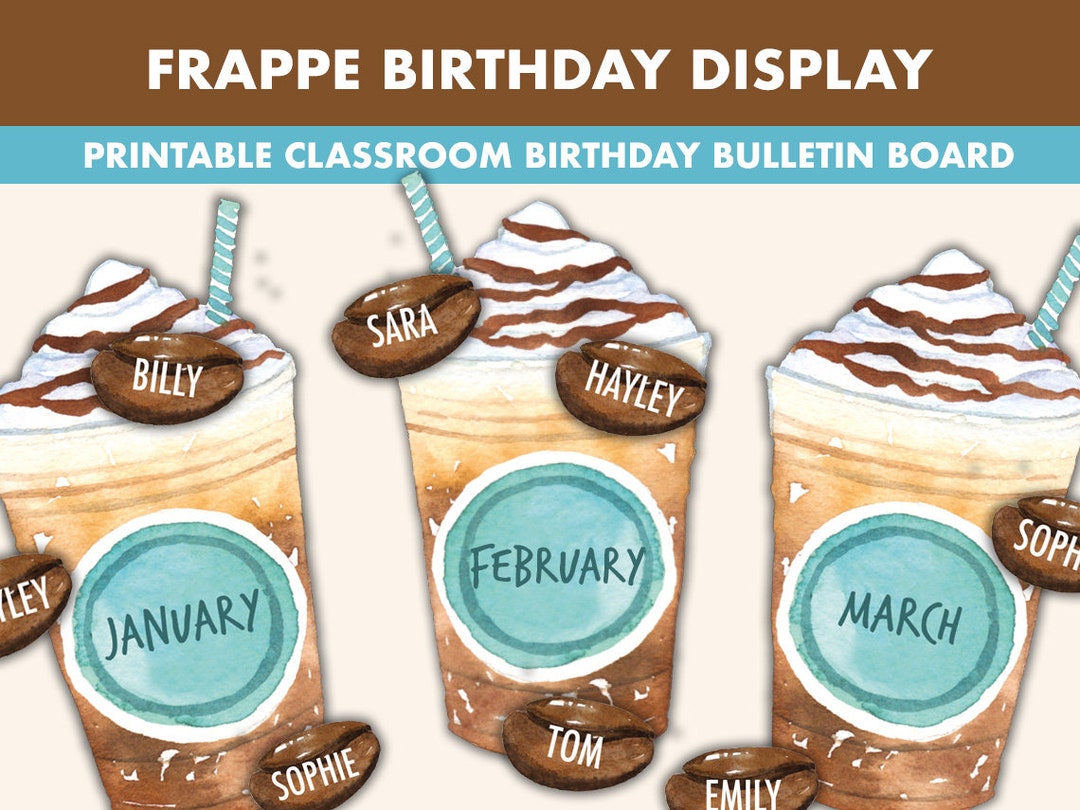 Frappe Birthday Bulletin Board Kit Birthday Display Bulletin Boards ...