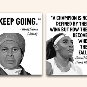 Black Women Printable Posters || 10 Inspiration Black Women Quote ...
