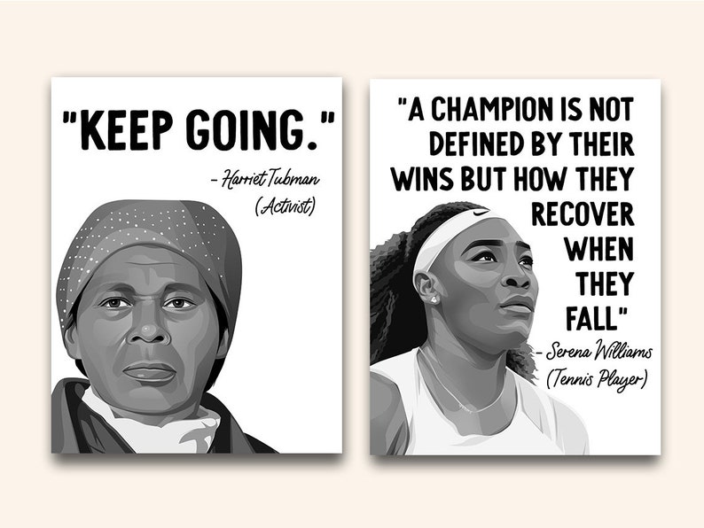 Black Women Printable Posters || 10 Inspiration Black Women Quote ...