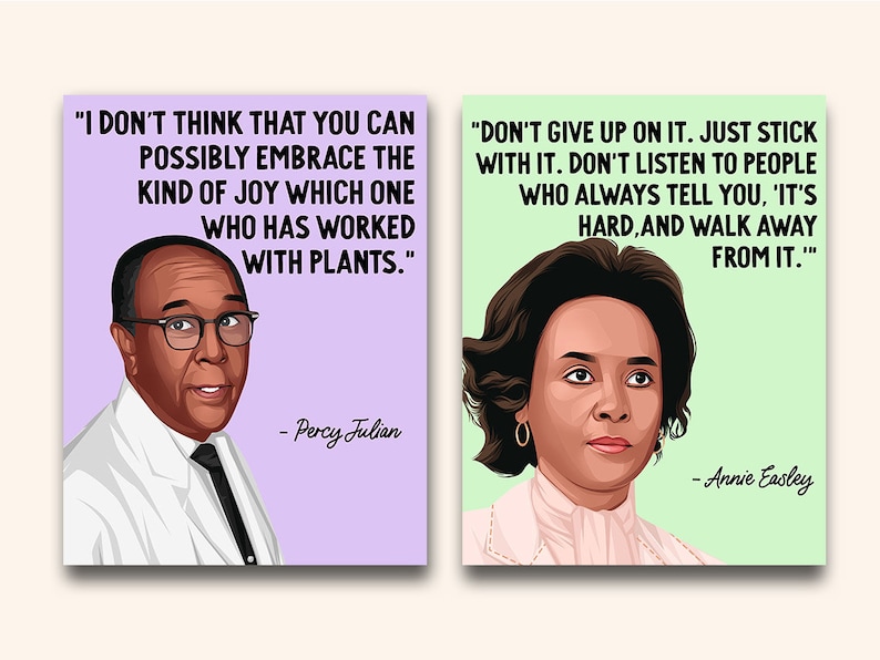 Black Scientist Printable Posters 10 Inspiration Black - Etsy