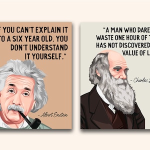 Famous Scientists Printable Posters || 10 Inspiration Science Quote ...