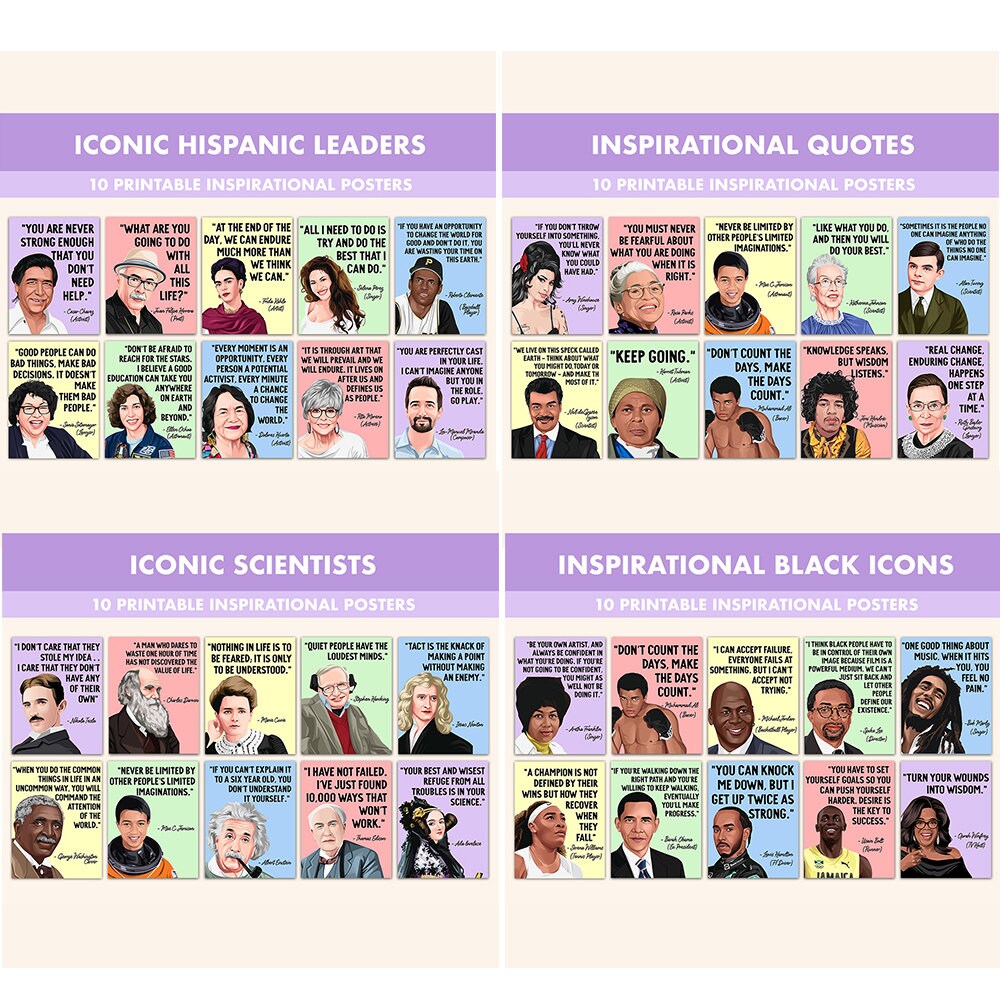 Giant Classroom Poster Bundle Printable Posters || Inspiration People ...