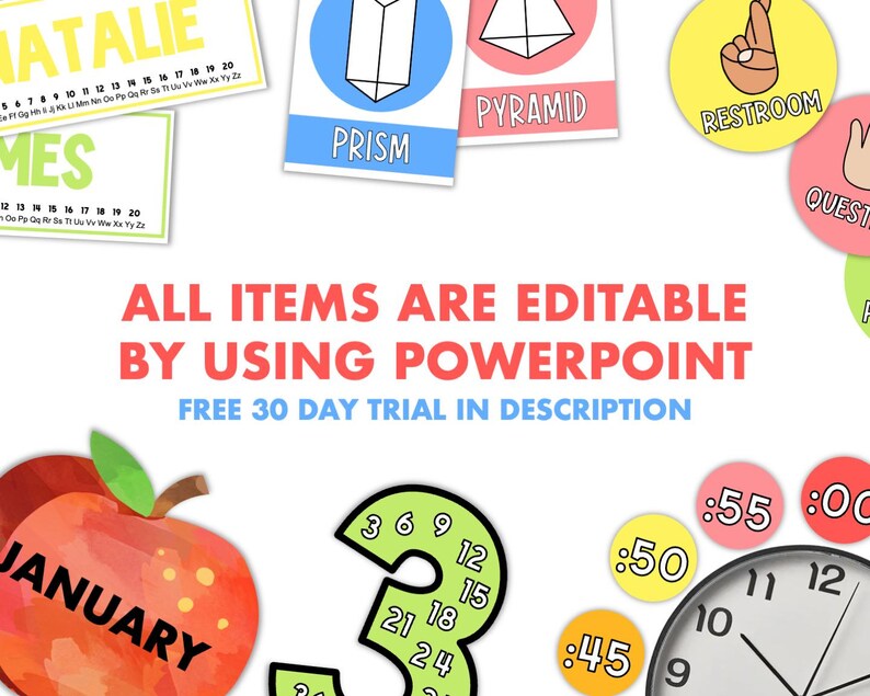 Fruit Classroom Decor Bundle || Editable Classroom Printable Display ...