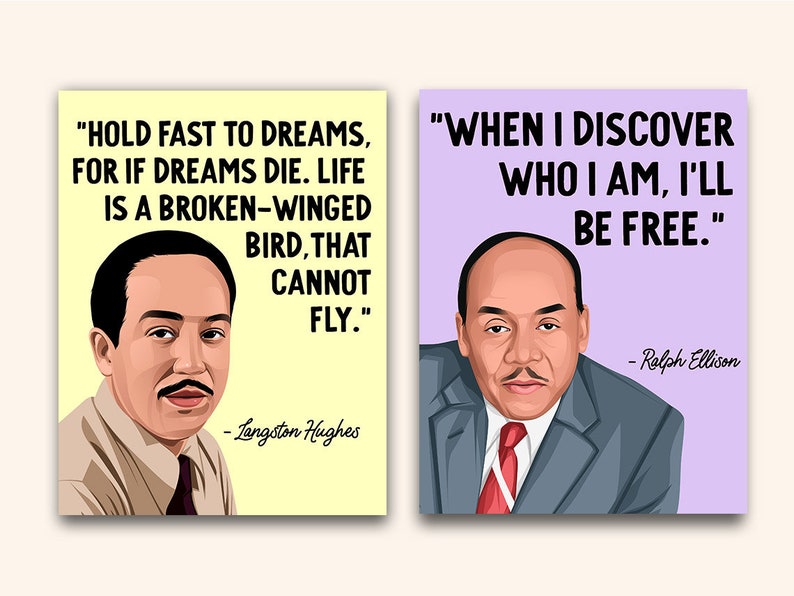 Famous Black Authors Printable Posters 10 Inspiration Black - Etsy