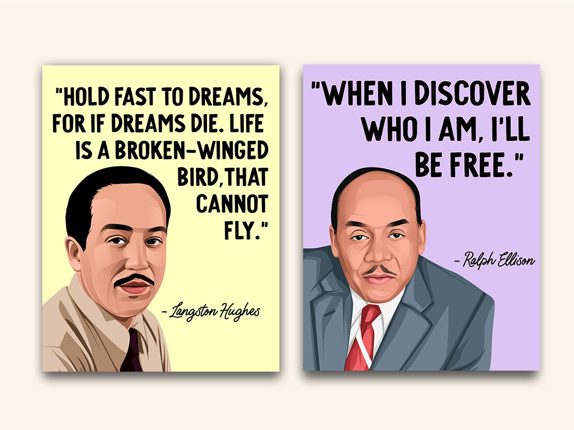 Famous Black Authors Printable Posters | 10 Inspiration Black Author ...