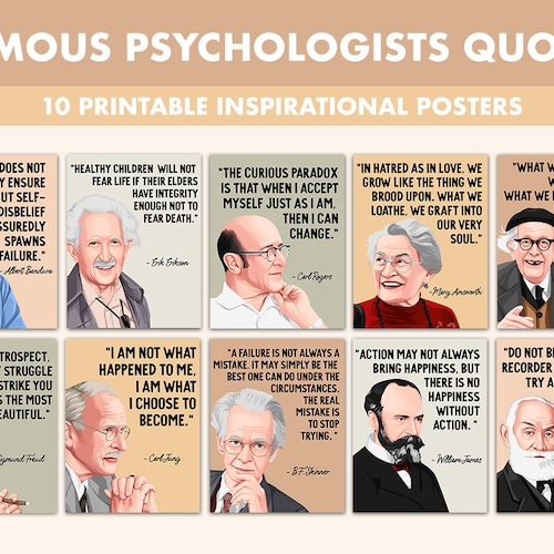 Famous Psychologists Printable Posters 10 Iconic - Etsy