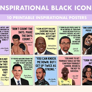 Black Icons Printable Posters 10 Inspiration Black People - Etsy