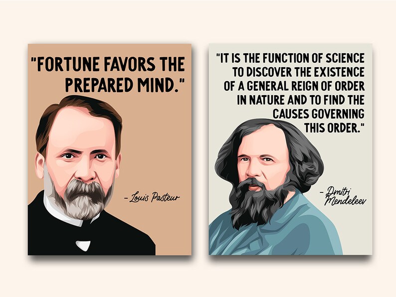 Famous Chemists Printable Posters || 10 Inspiration Chemistry Quote ...
