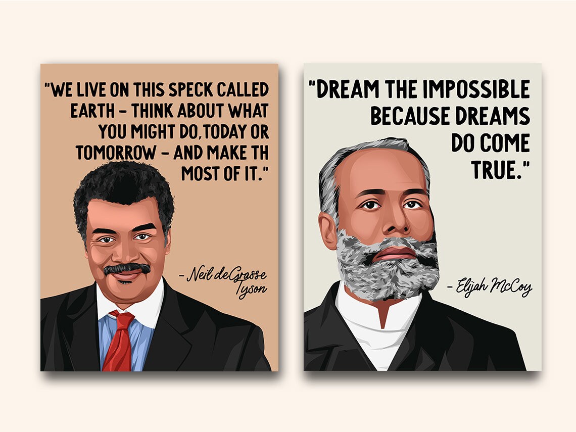 Black Scientist Printable Posters 10 Inspiration Black - Etsy UK