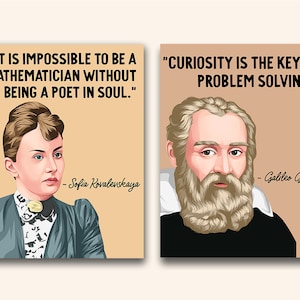 Famous Mathematicians Printable Posters || 10 Inspiration Math Quote ...