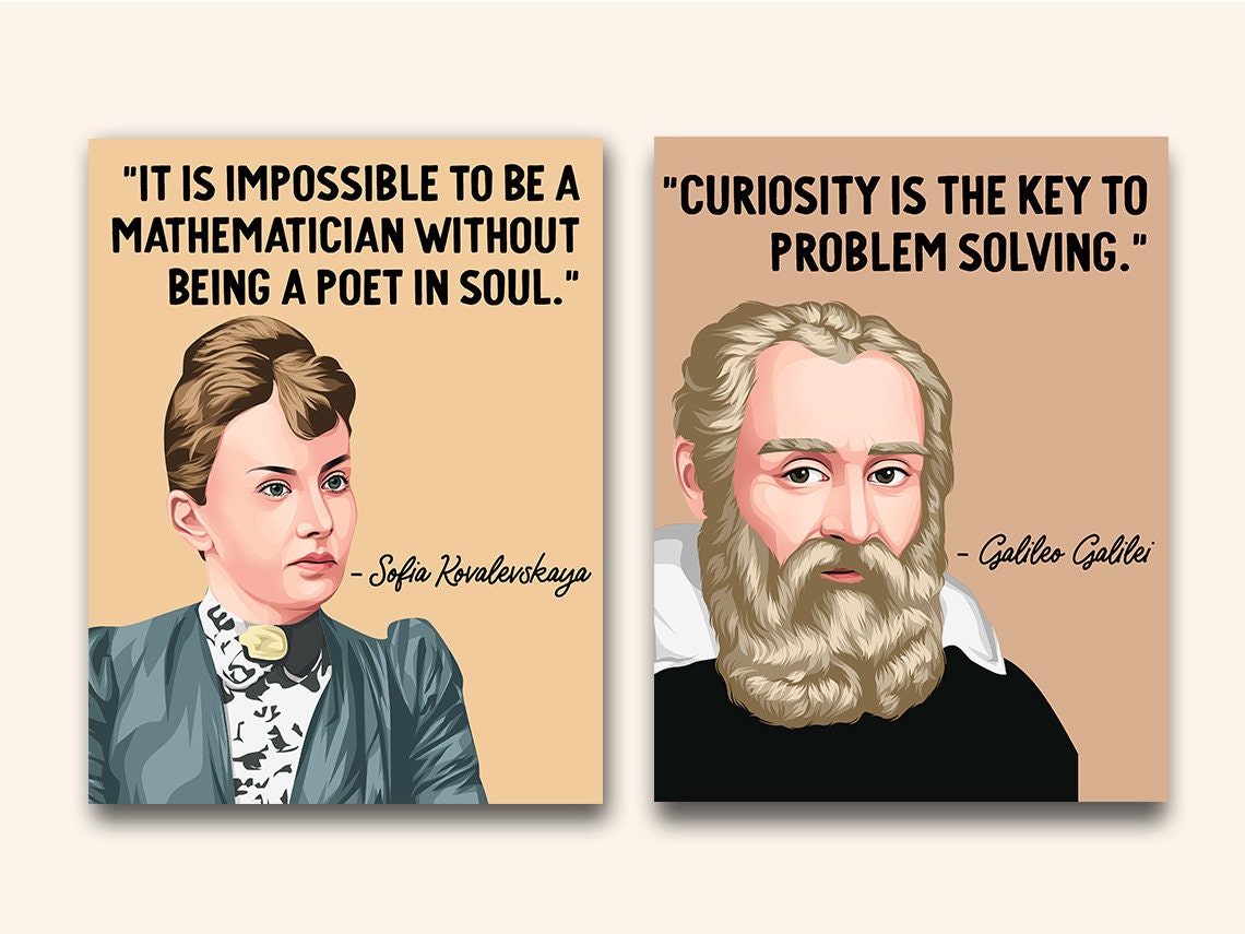 Famous Mathematicians Printable Posters 10 Inspiration Math - Etsy UK