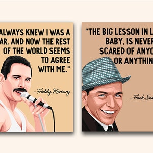Famous Singers Printable Posters || 10 Inspiration Singers Quote ...