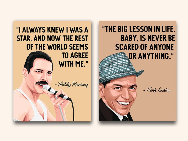 Famous Singers Printable Posters 10 Inspiration Singers - Etsy