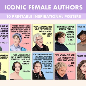 Female Authors Printable Posters 10 Inspiration Woman - Etsy UK