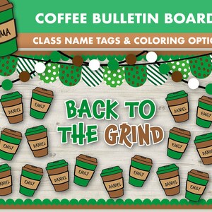 Back to the Grind Bulletin Board Kit Coffee Bulletin Boards - Etsy