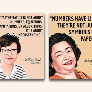 Famous Mathematicians Printable Posters || 10 Inspiration Math Quote ...