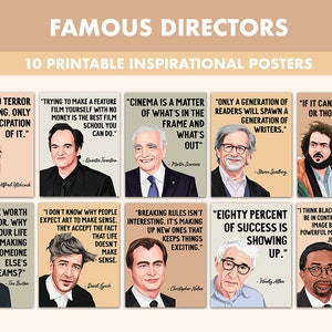 Famous Movie Directors Printable Posters 10 Inspiration Director Quote ...