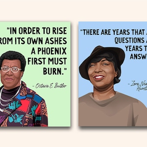 Famous Black Authors Printable Posters | 10 Inspiration Black Author ...