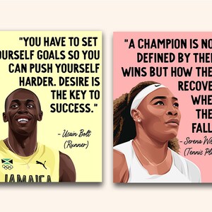 Inspirational Athletes Printable Posters || 10 Inspiration Quote ...