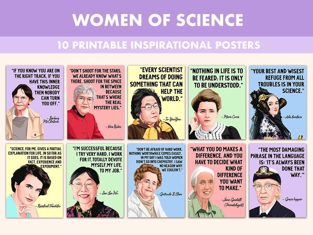Famous Women Scientists Printable Posters 10 Inspiration - Etsy UK