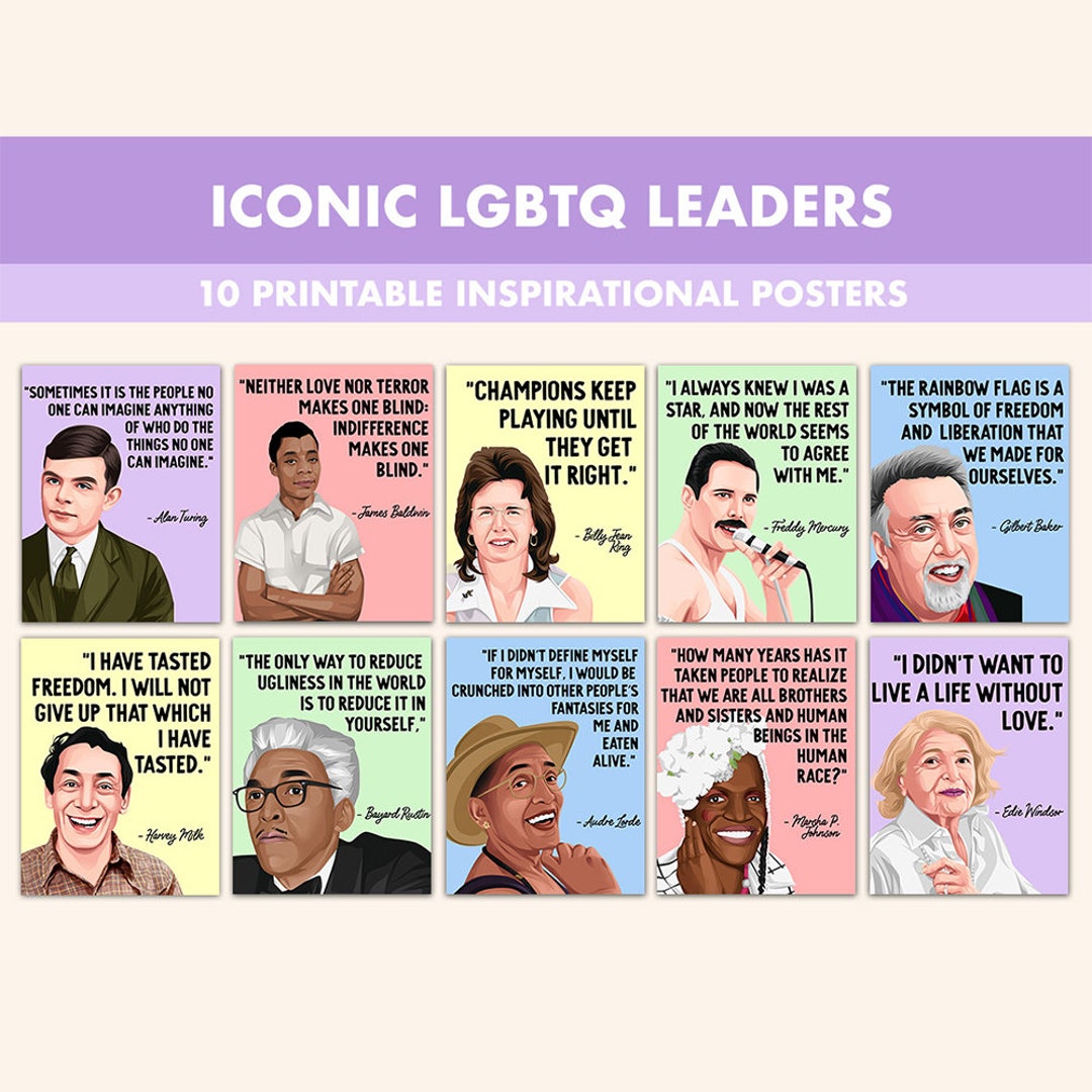 LGBTQ Quotes Printable Posters || 10 LGBT Posters for Classroom Decor ...