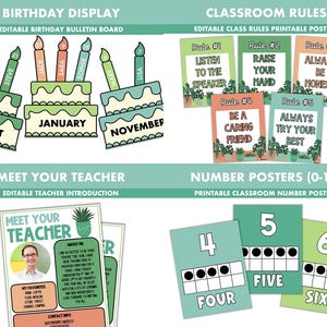 House Plants Classroom Decor Bundle || Editable Classroom Printable ...