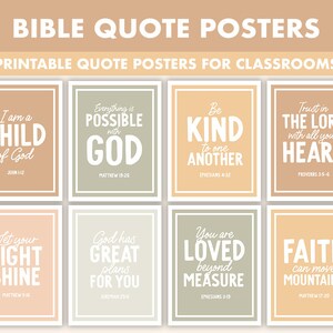 Boho Bible Quote Posters 8 Inspirational Bible Verse Wall Art for ...