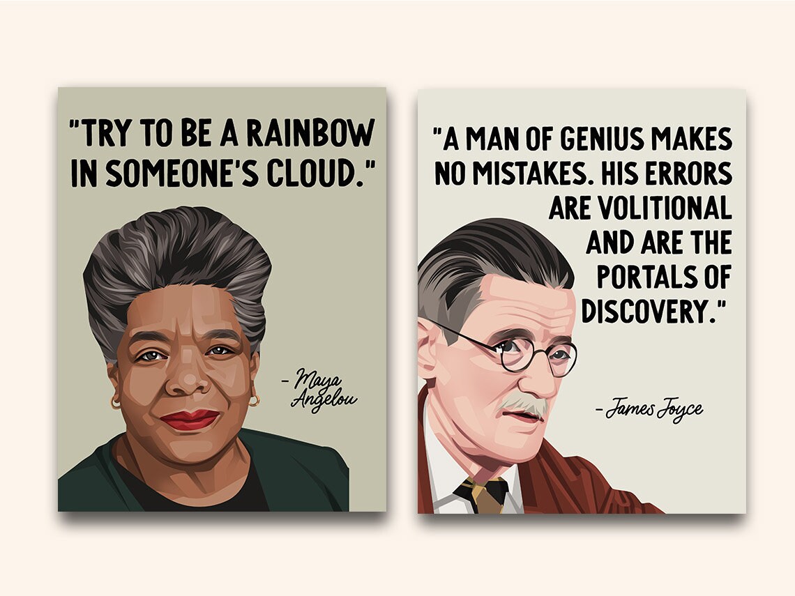 Famous Authors Printable Posters 10 Inspiration Author - Etsy UK