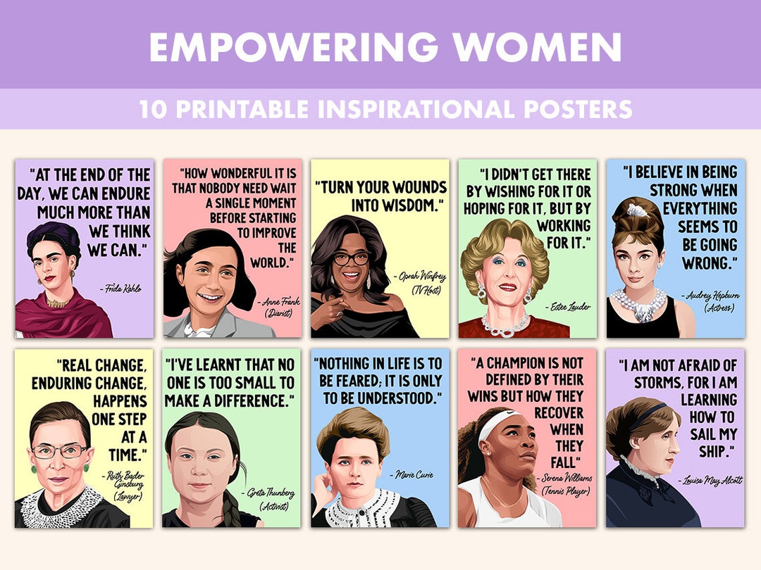 Empowering Women Quotes Printable Posters 10 Inspiration - Etsy