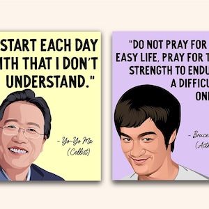 Asian American Leaders Printable Prints || 10 Inspiration Quote Posters ...