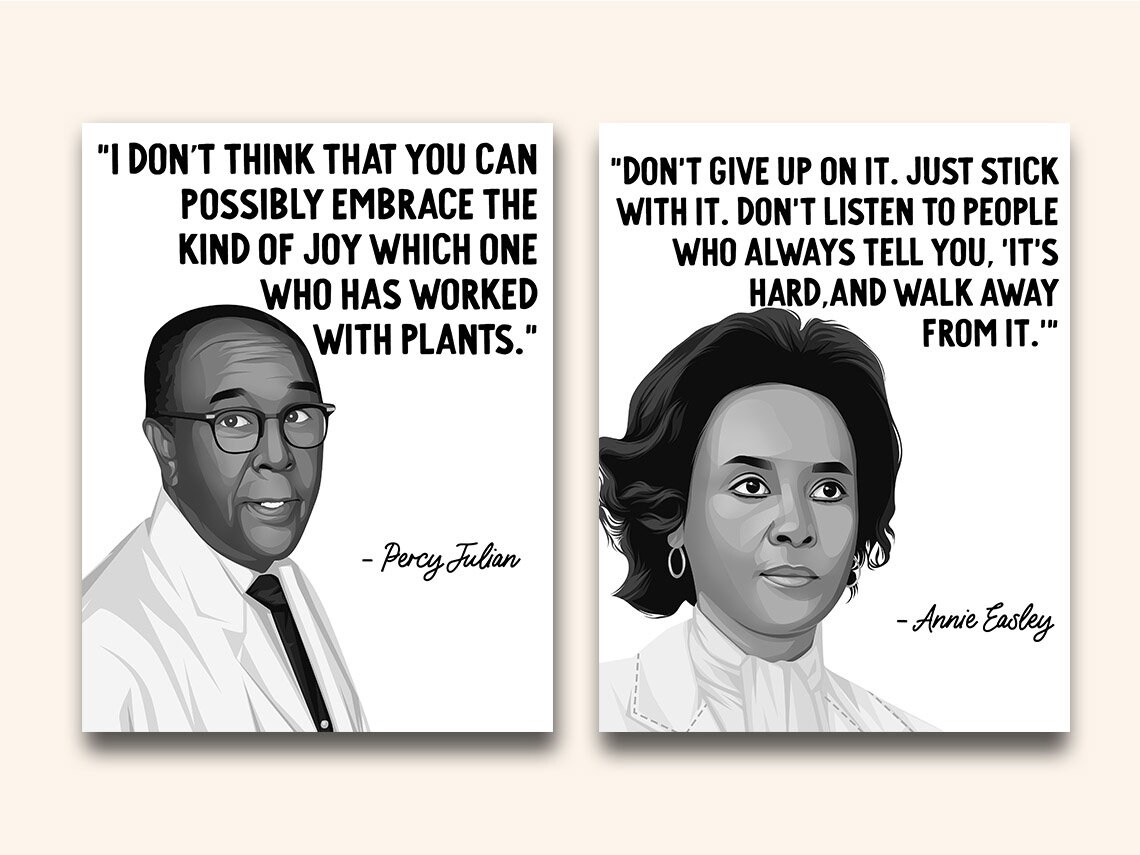 Black Scientist Printable Posters || 10 Inspiration Black Science Quote ...