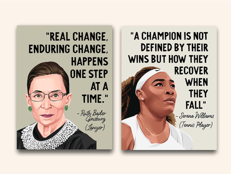 Inspirational Women Printable Posters || 10 Inspiration Women Quote ...