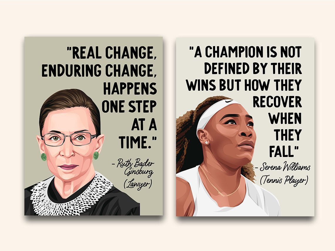 Inspirational Women Printable Posters || 10 Inspiration Women Quote ...