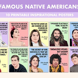 Native Americans Printable Posters 10 Native Americans - Etsy