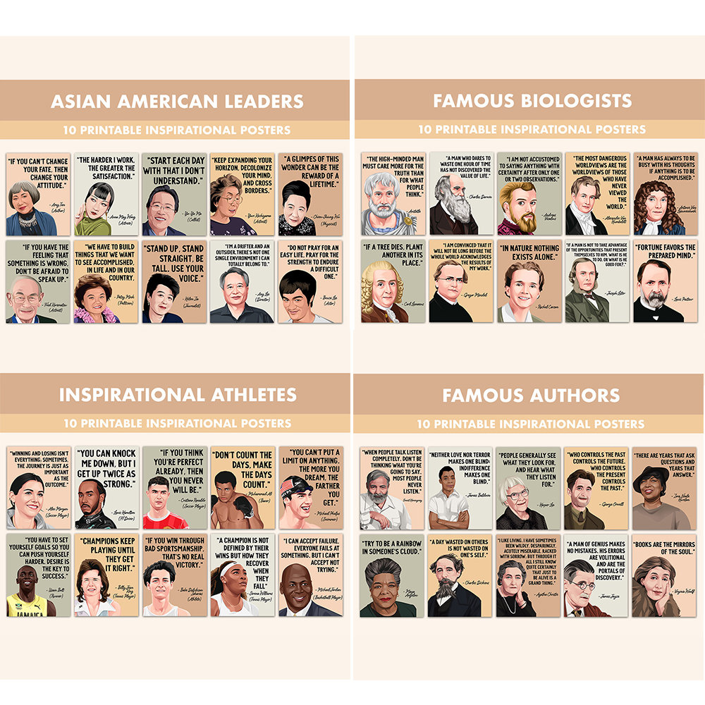 Giant Classroom Poster Bundle Printable Posters || Inspiration People ...