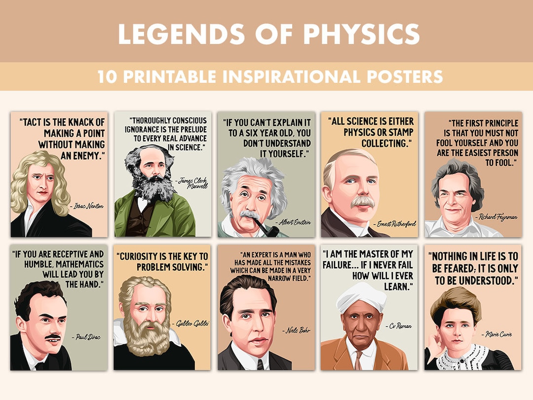 Famous Physics Printable Posters 10 Inspiration Physics Quote Posters ...