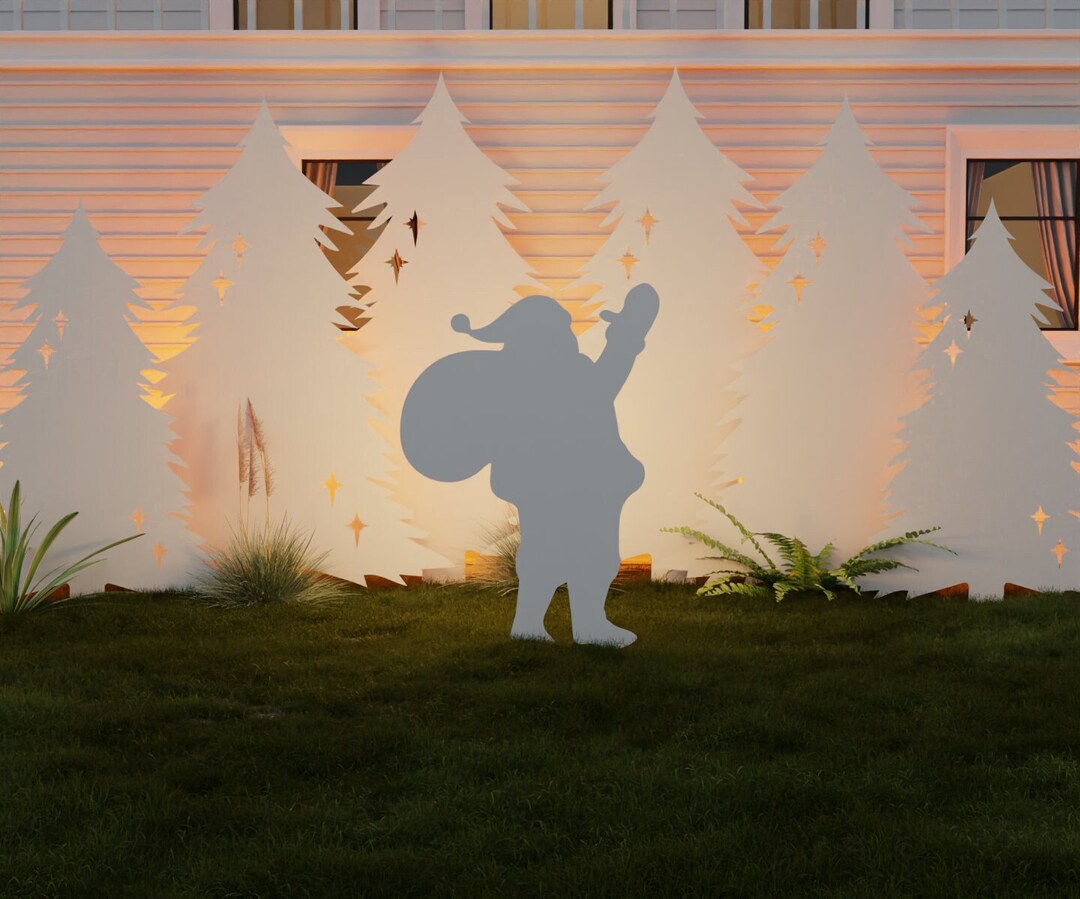 Santa Waving Template Printable || Trace and Cut Christmas Tree ...