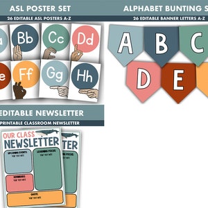 Ocean Classroom Decor Bundle || Editable Classroom Printable Display ...