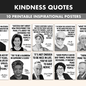 Kindness Quotes Printable Posters 10 Kindness Posters for - Etsy