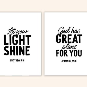 Bible Quote Posters || 8 Inspirational Bible Verse Wall Art for ...