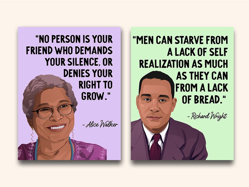 Famous Black Authors Printable Posters 10 Inspiration Black - Etsy
