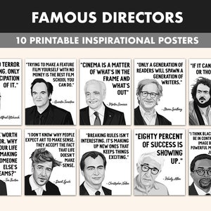Famous Movie Directors Printable Posters 10 Inspiration Director Quote ...