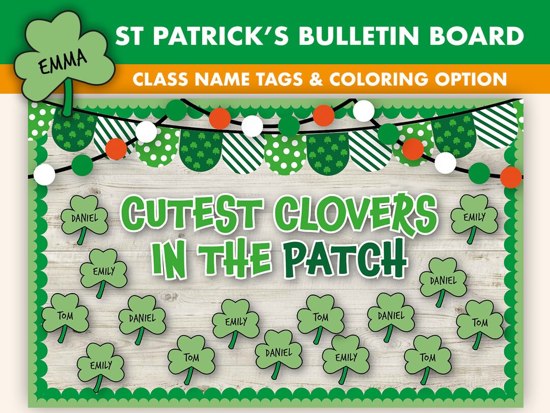Clover Bulletin Board Kit St Patricks Day Bulletin Boards Digital St ...