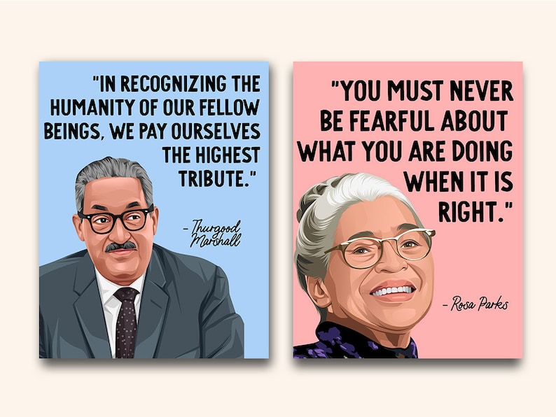 Famous Black Leaders Printable Posters 10 Inspiration Black - Etsy