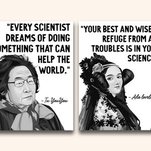 Famous Women Scientists Printable Posters || 10 Inspiration Women in ...