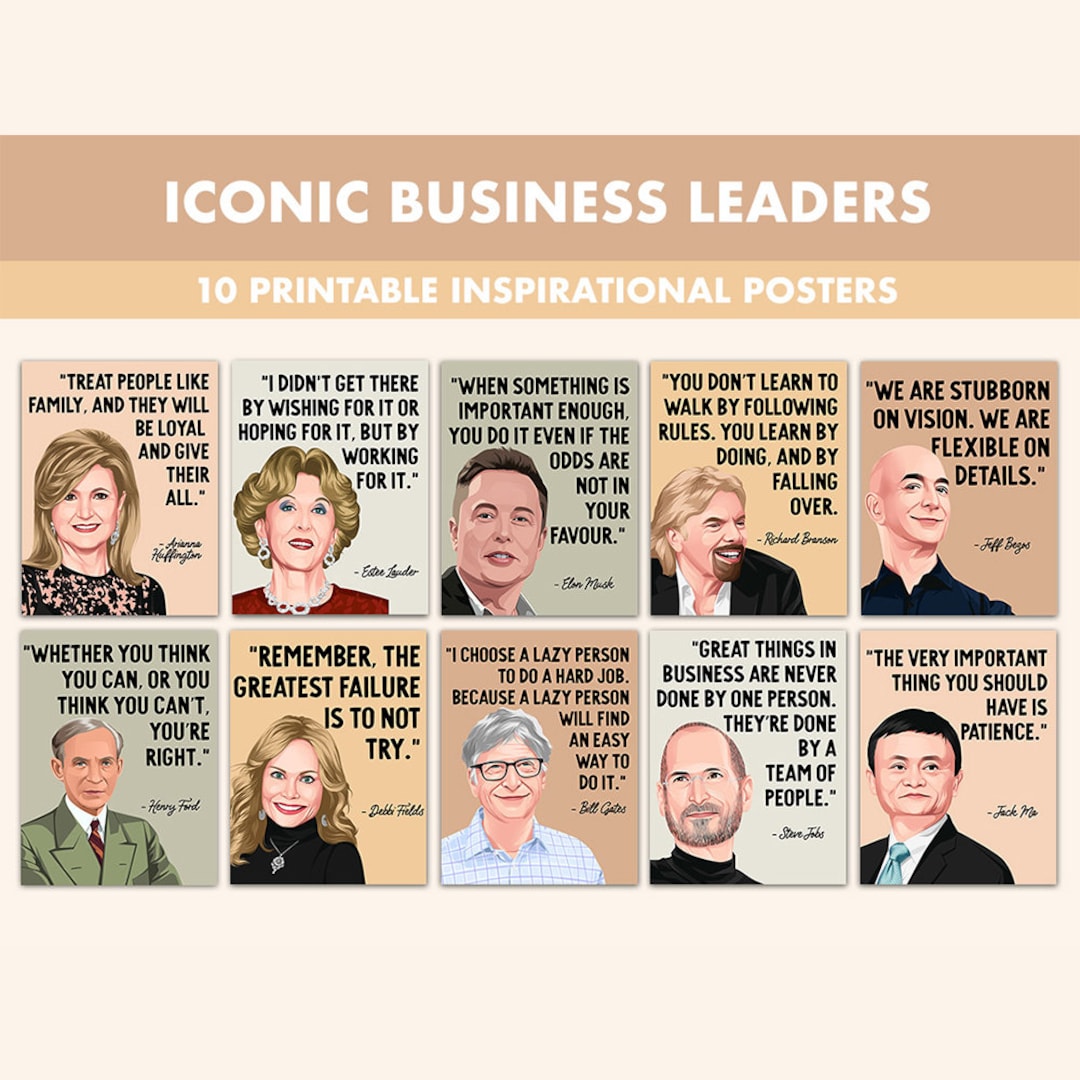 Famous Business People Printable Posters || 10 Inspiration ...