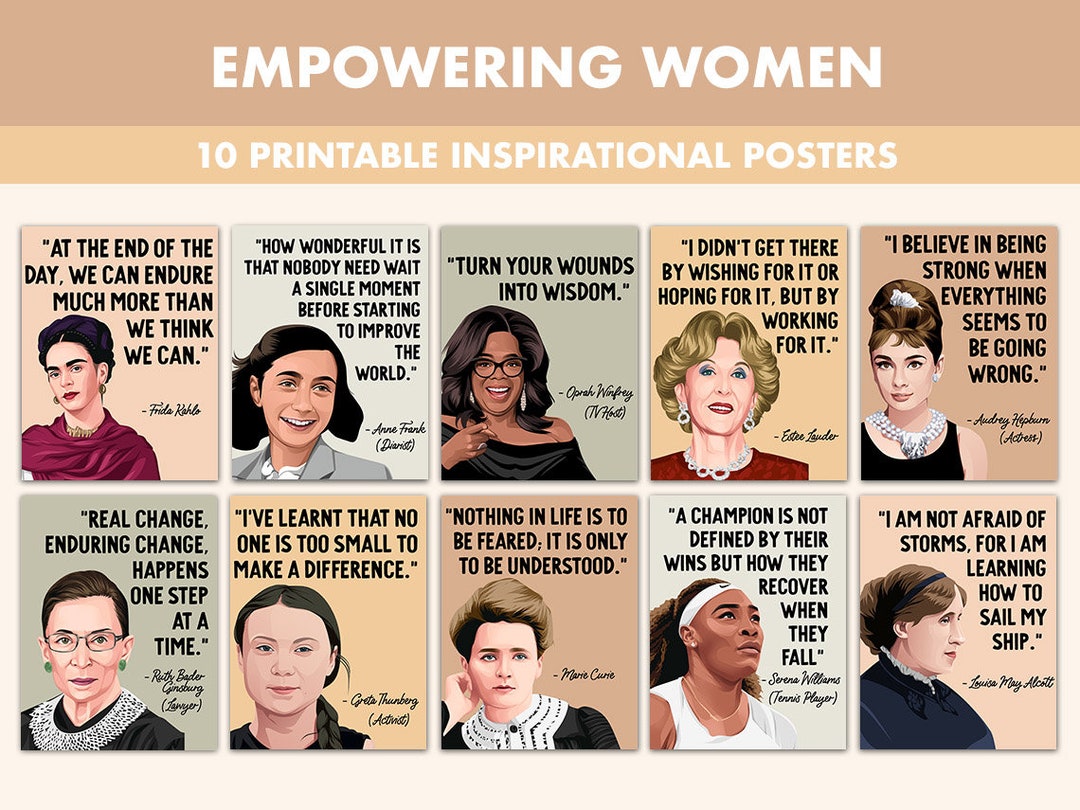 Empowering Women Quotes Printable Posters 10 Inspiration - Etsy