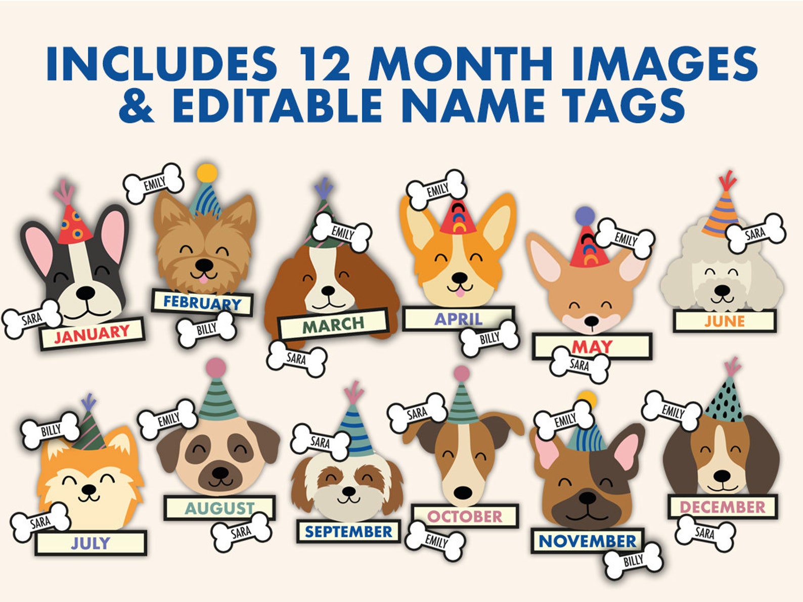 Dog Birthday Bulletin Board Kit || Dog Birthday Display Bulletin Boards ...