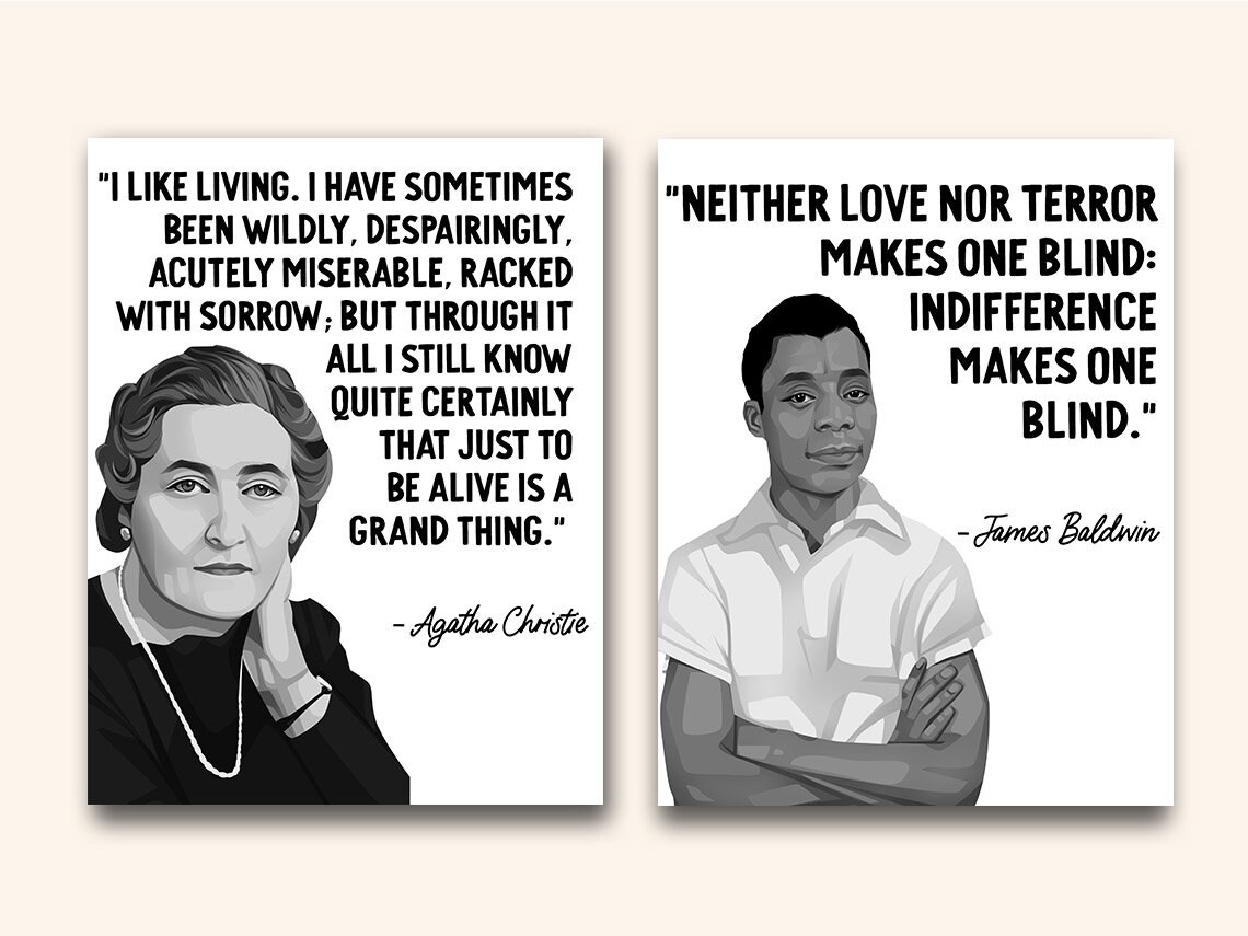Famous Authors Printable Posters || 10 Inspiration Author Quote Posters ...